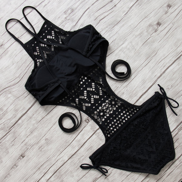 Sexy lace monokini in four colors – Selkie Swimwear