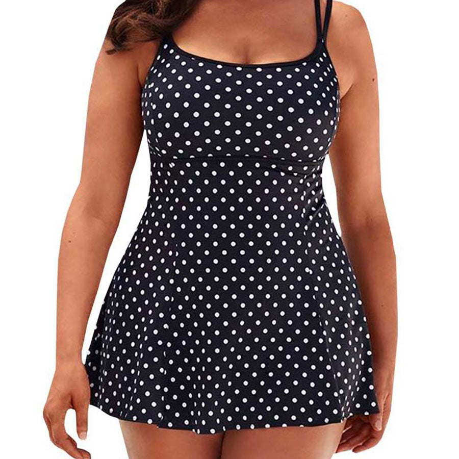 Plus size swim dress in different patterns – Selkie Swimwear